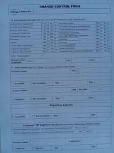 Change Control Procedure – Pharmaceutical Updates