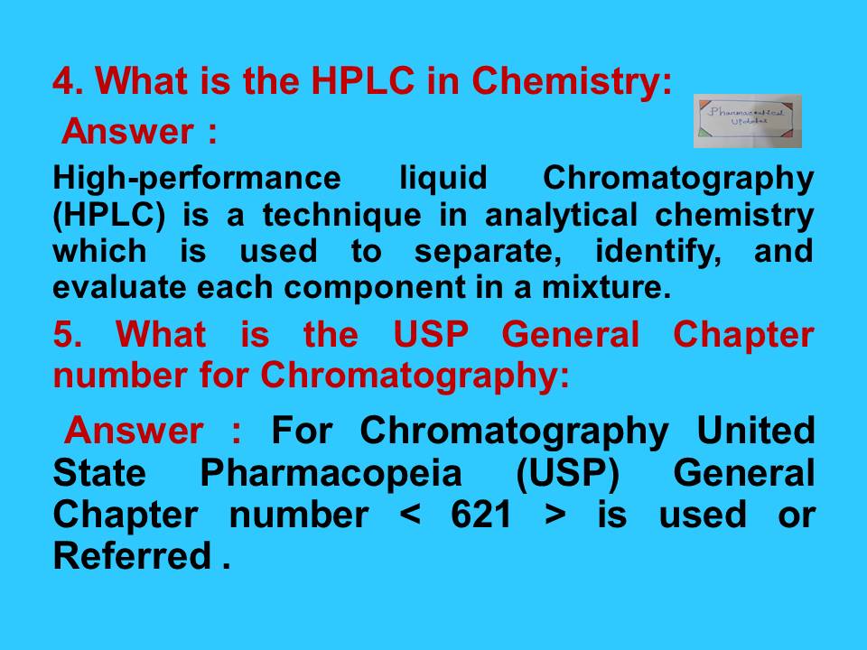 HPLC Interview Questions and Answers (Part I) – Pharmaceutical Updates