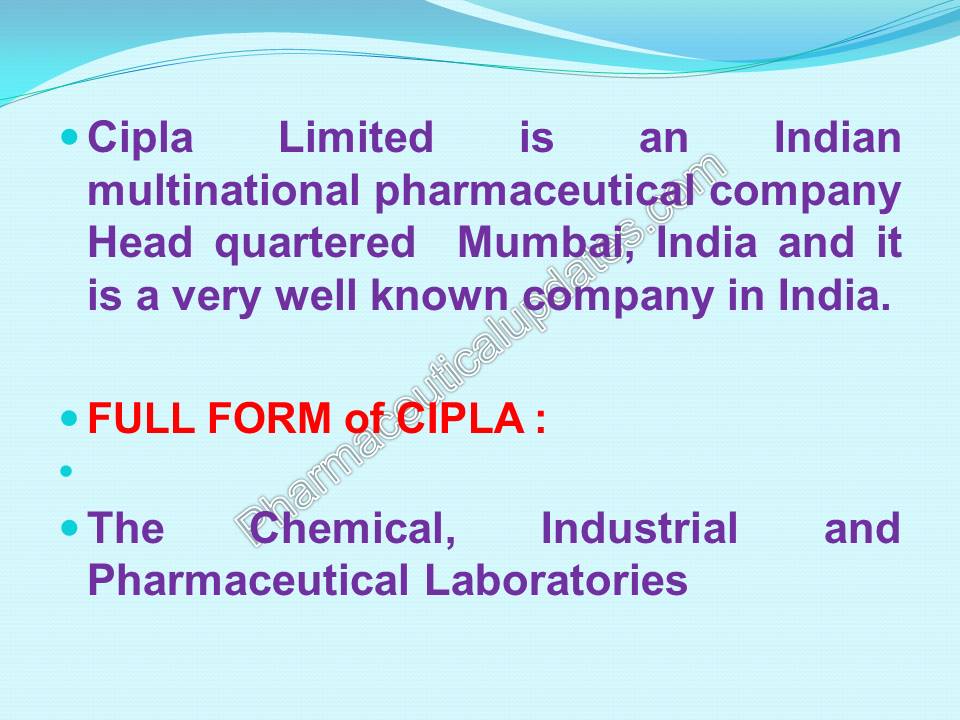 Journey of Cipla Pharmaceutical – Pharmaceutical Updates