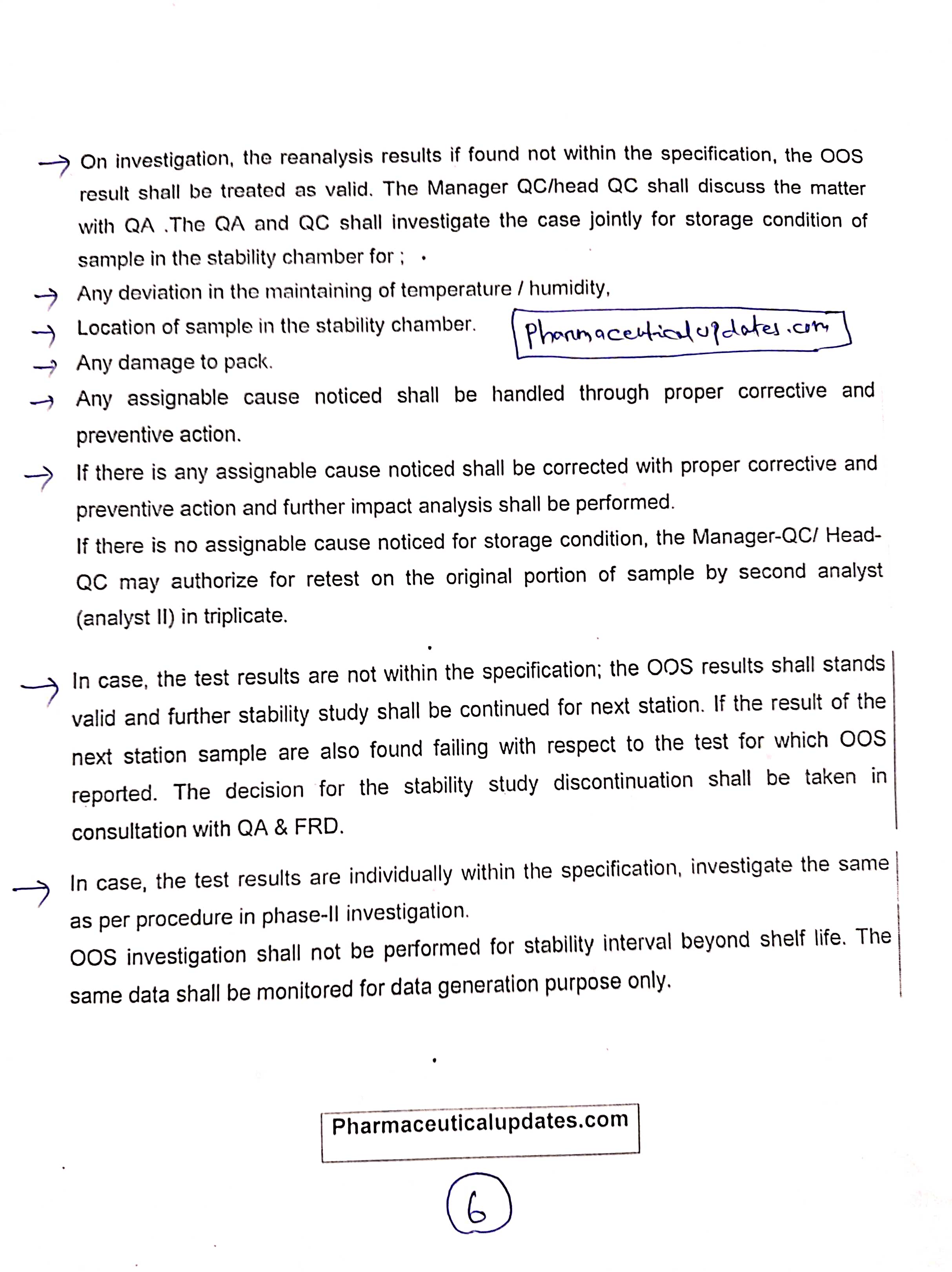 SOP for Out of Specification (OOS) – Pharmaceutical Updates