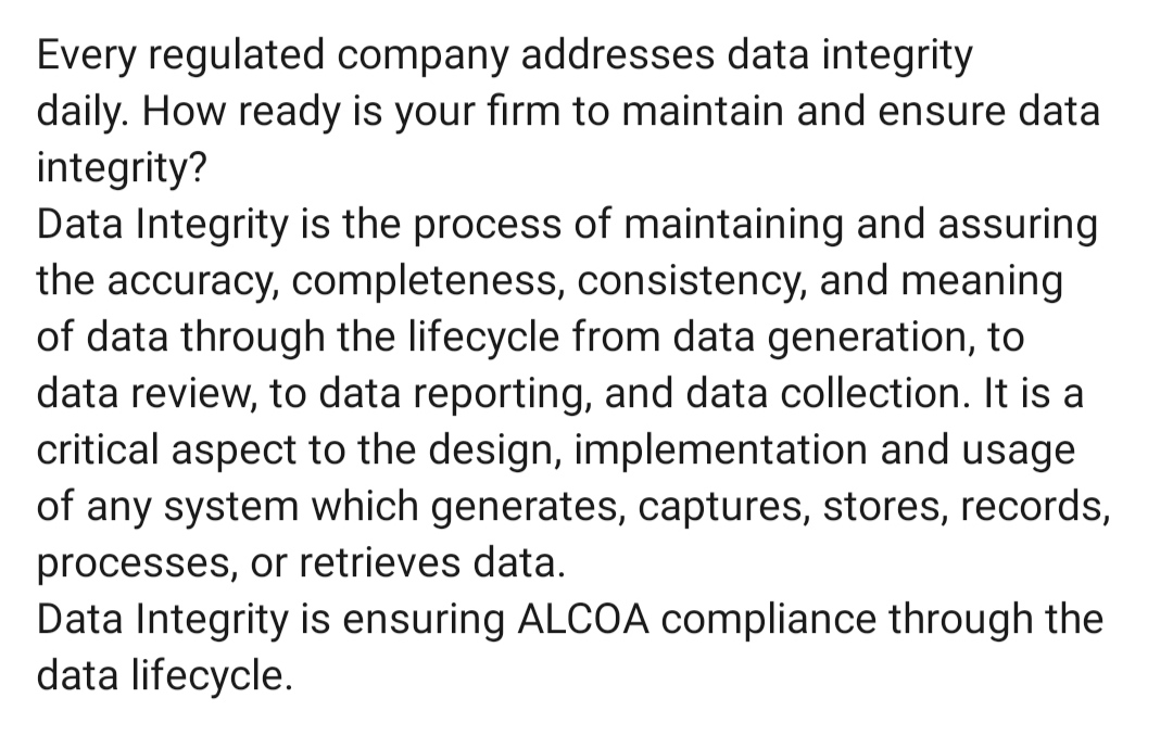 Data Integrity Risk Assessment Template – Pharmaceutical Updates