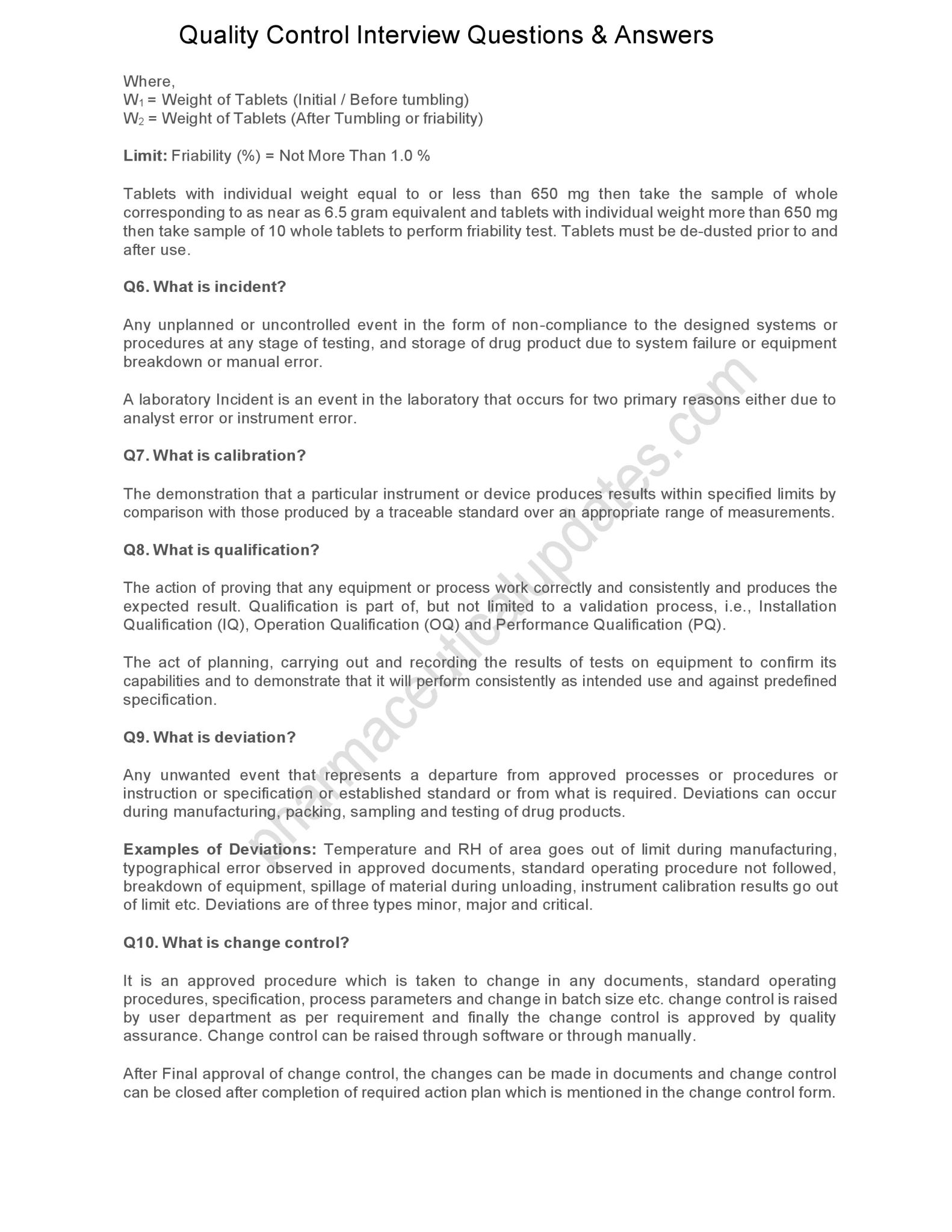 70 Pharmaceutical Quality Control Interview Questions & Answers ...