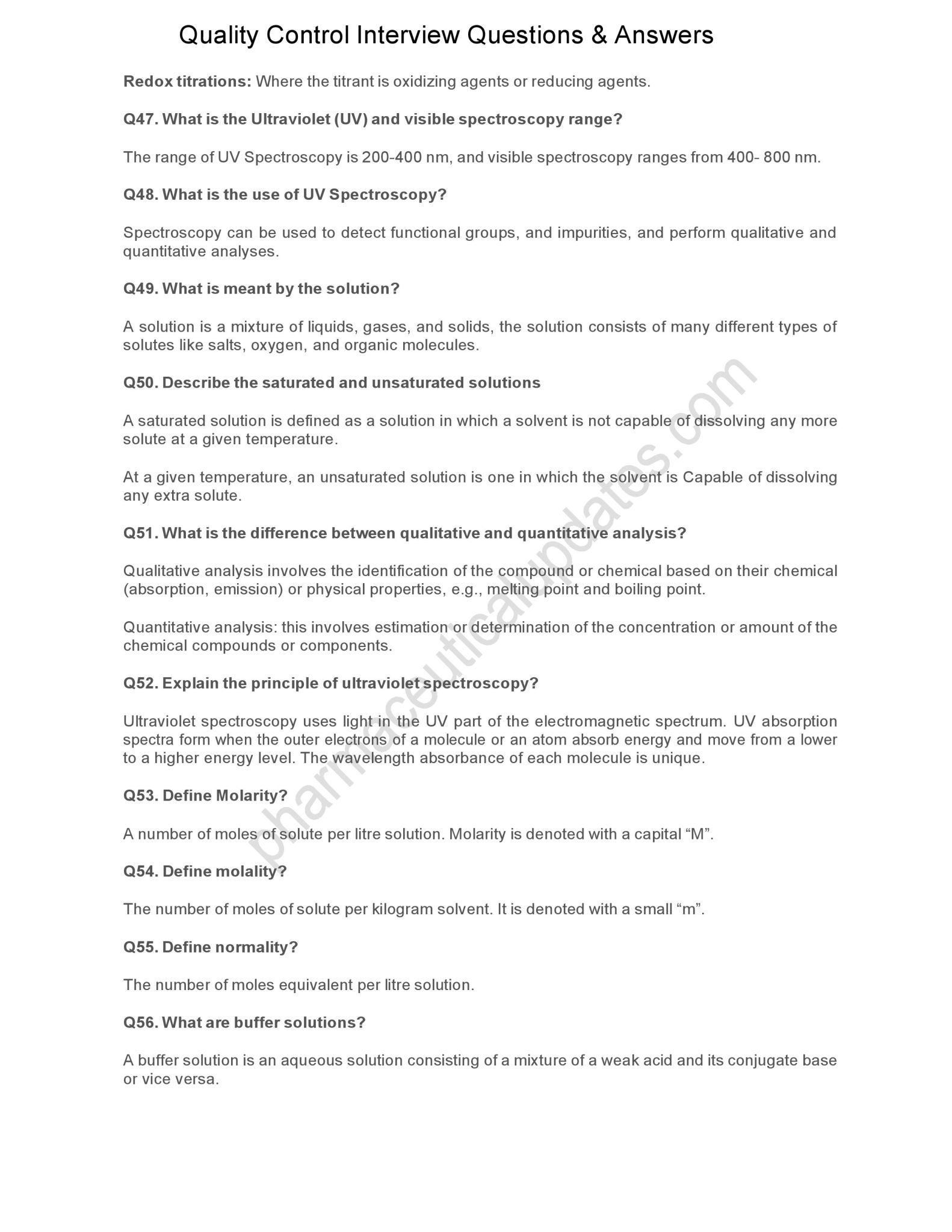 70 Pharmaceutical Quality Control Interview Questions & Answers ...
