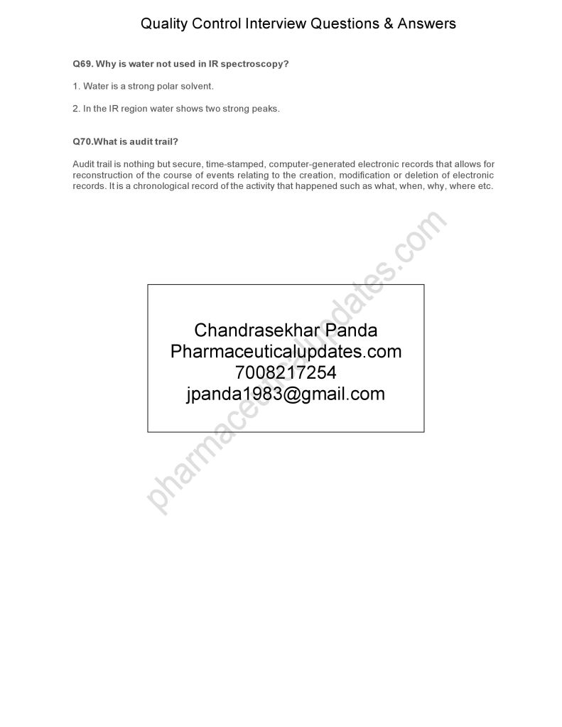70 Pharmaceutical Quality Control Interview Questions & Answers ...