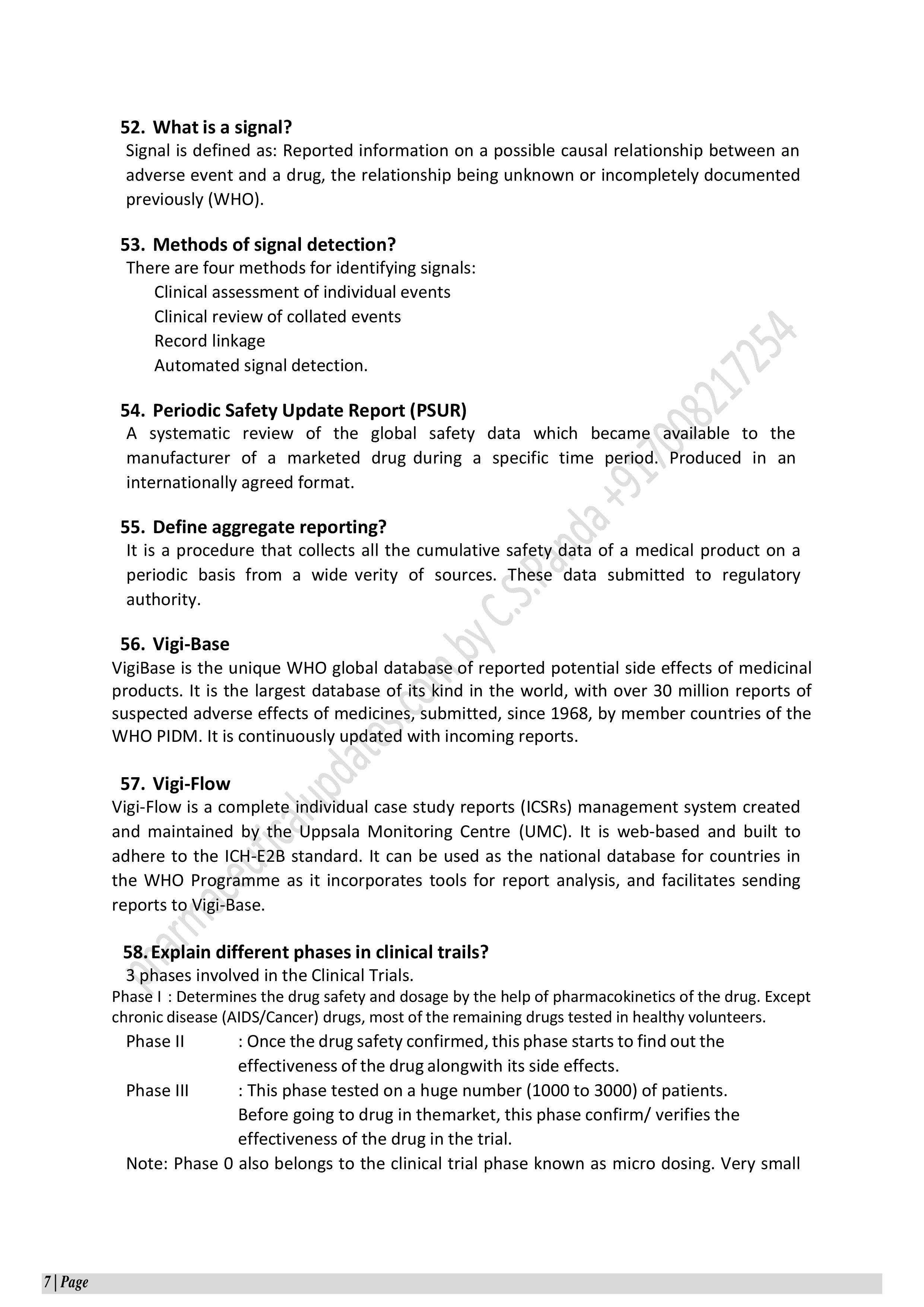 Interview Questions and Answers for Pharmacovigilance – Pharmaceutical ...
