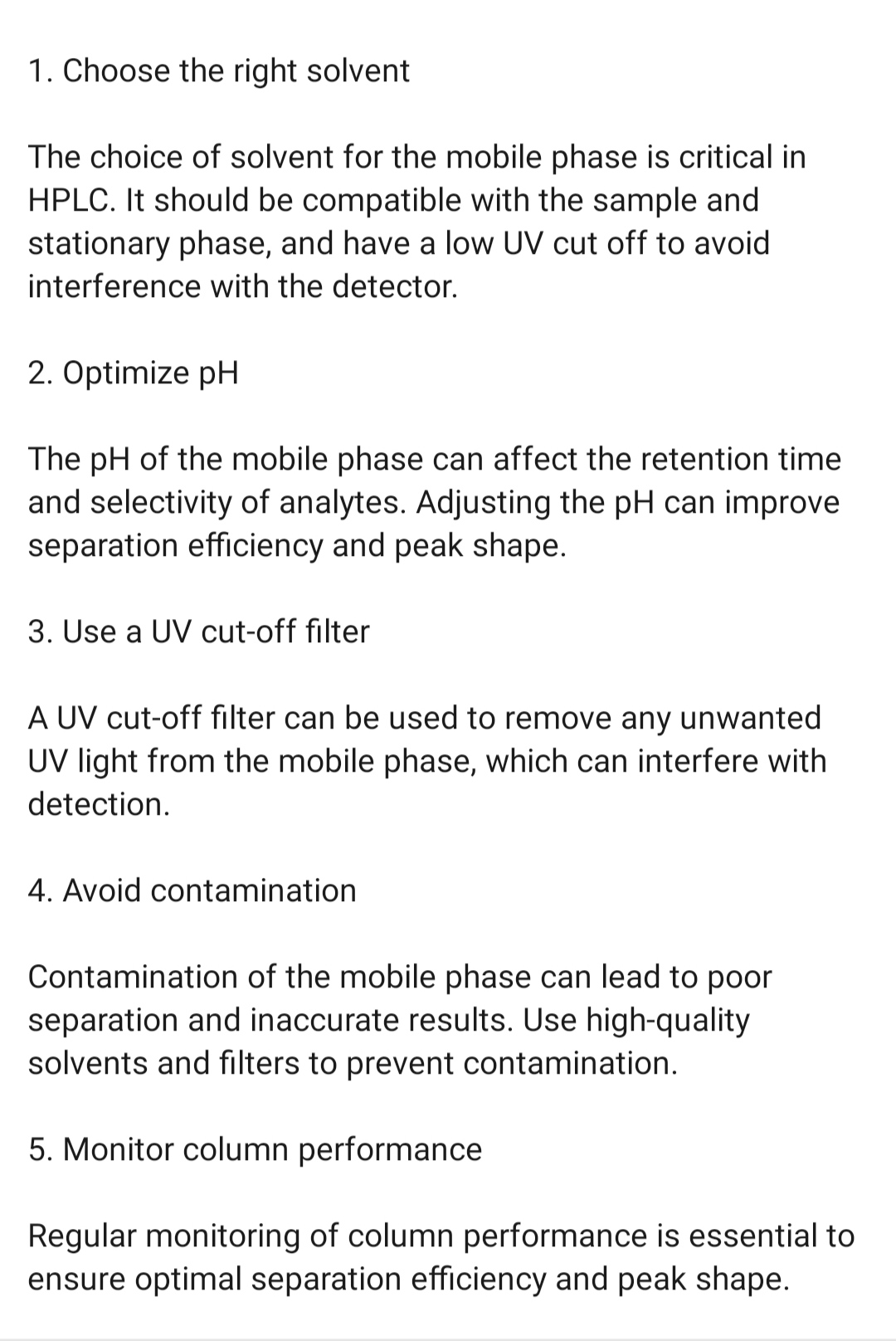 Ten important tips for HPLC Mobile Phase – Pharmaceutical Updates